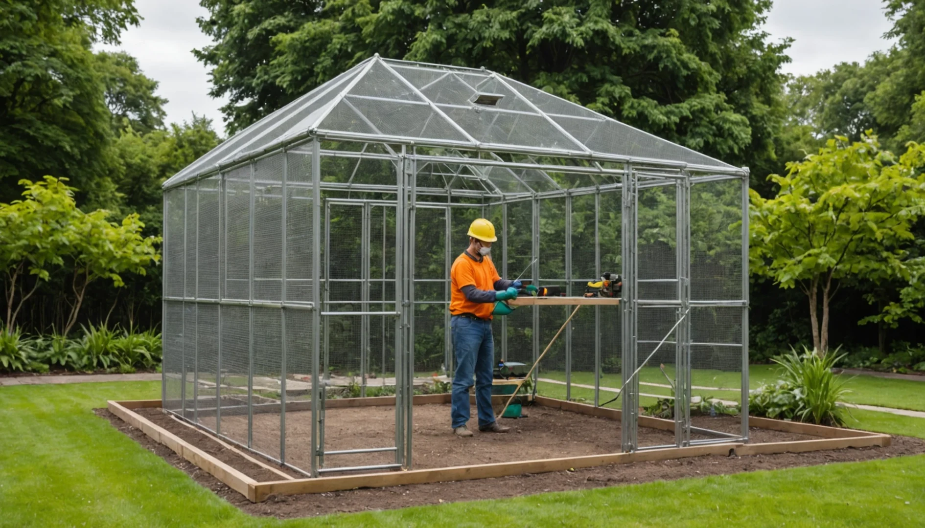 Comment fabriquer une grande volière extérieure avec des matériaux ...